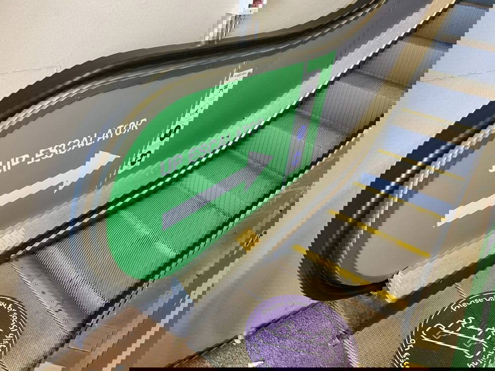 Escalator Safety Media - Nat West Bank - ESD Escalator Aesthetics